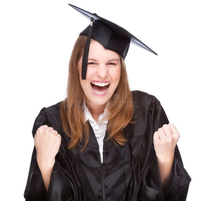 Mujer graduada foto de archivo. Imagen de cara, hermoso - 12837942