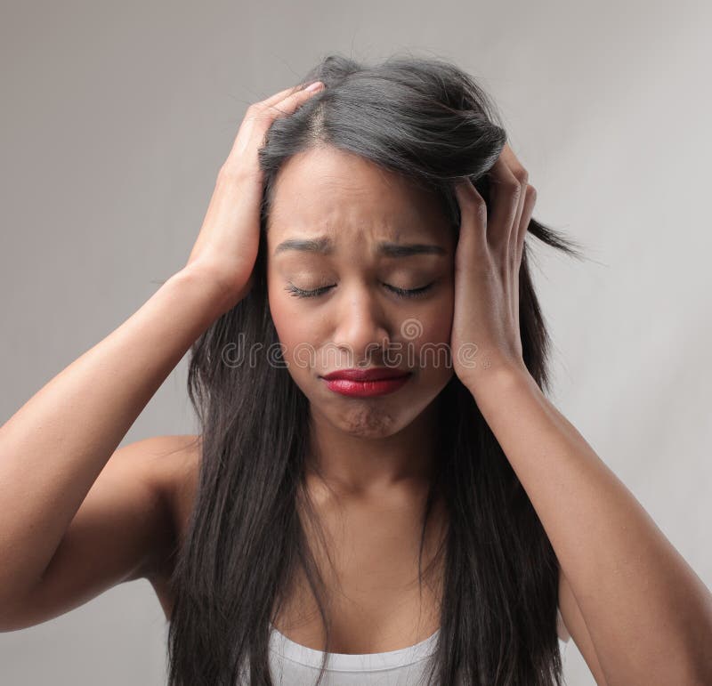 Mujer hermosa desesperada imagen de archivo. Imagen de fondo - 35813719