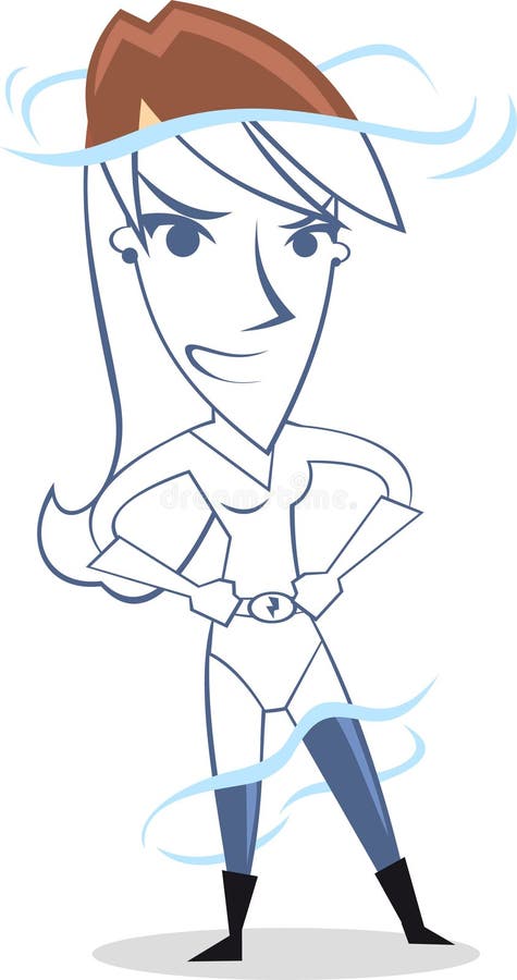 Mujer Invisible Estupenda De La Historieta Ilustración del Vector ...