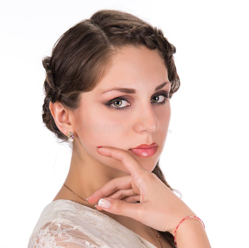 Mujer Joven Con El Peinado Hermoso Imagen De Archivo Imagen De Manera Estilo 31435079