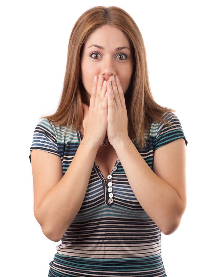 Mujer joven sorprendida imagen de archivo. Imagen de hermoso - 15943871