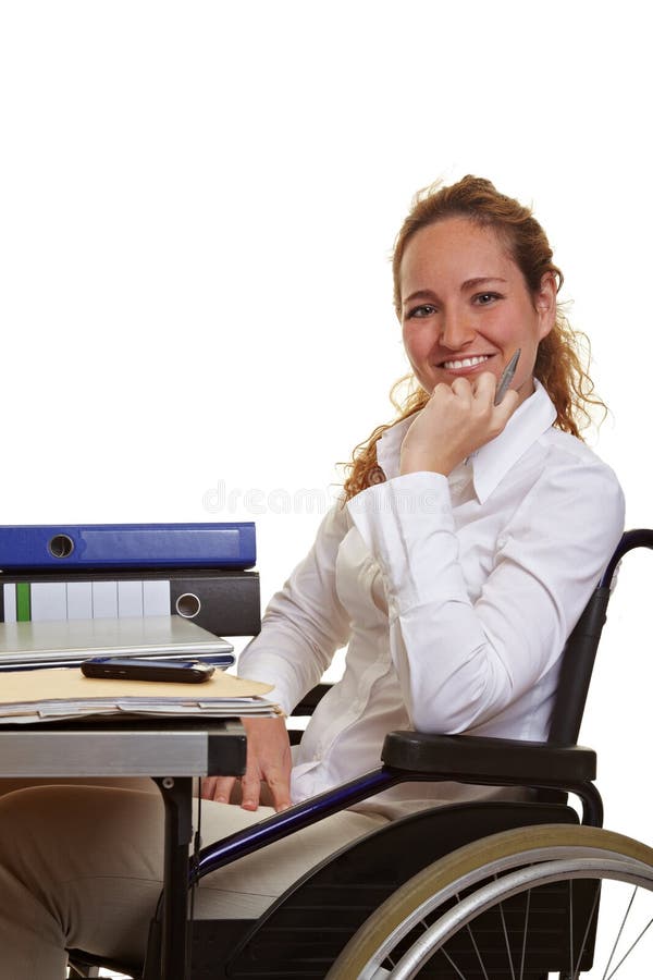 Mujer Lisiada En El Trabajo Imagen de archivo - Imagen de hembra ...