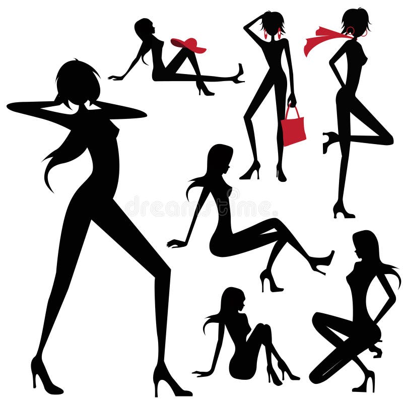 Mujer modelo ilustración del vector. Ilustración de sunglasses - 17082402