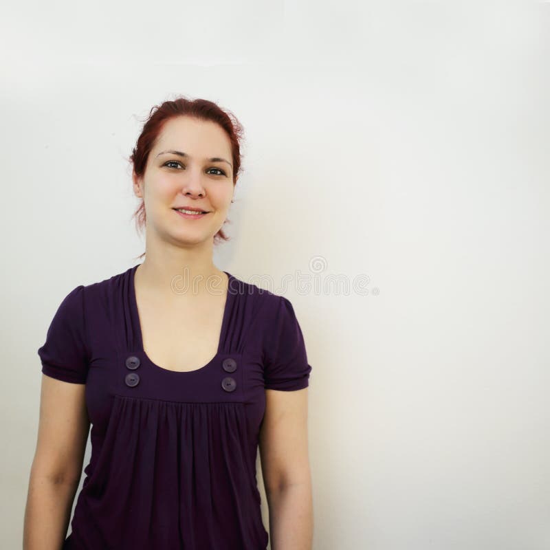 Mujer normal imagen de archivo. Imagen de pelo, lindo - 95501225