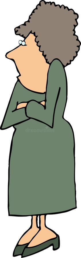 Mujer obstinada stock de ilustración. Ilustración de historieta - 429219