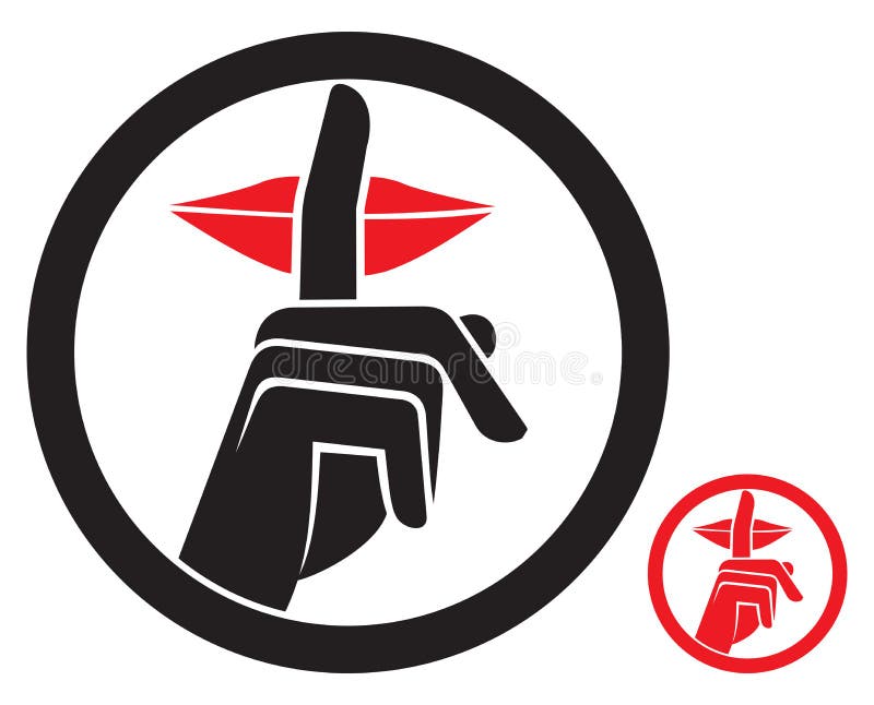 Símbolo del silencio ilustración del vector. Ilustración de silencio ...