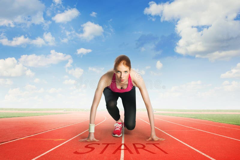 Mujer Que Se Prepara Para Correr Foto de archivo - Imagen de corrida ...