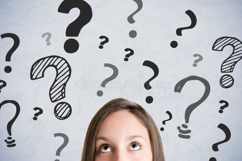 Mujer que tiene dudas foto de archivo. Imagen de muchacha - 81625792