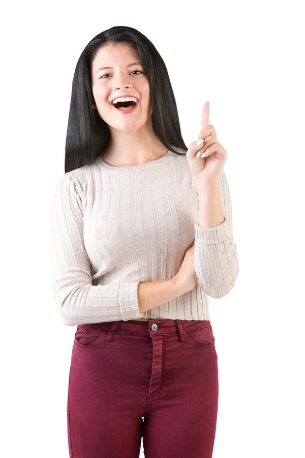 Mujer que tiene una idea imagen de archivo. Imagen de éxito - 42281241