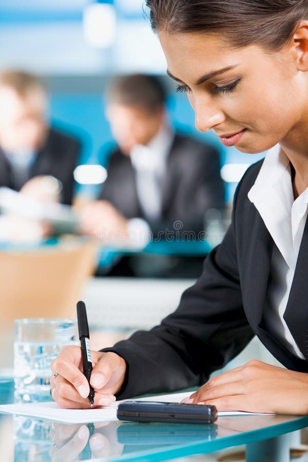 Mujer responsable imagen de archivo. Imagen de grupo, papel - 3294255