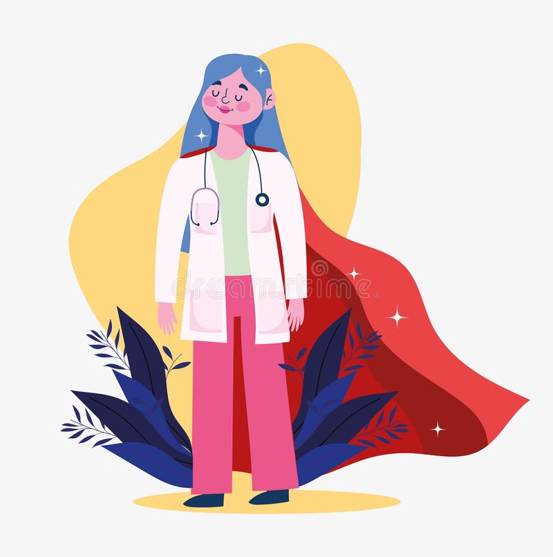Mujer super doctora ilustración del vector. Ilustración de muchacha ...