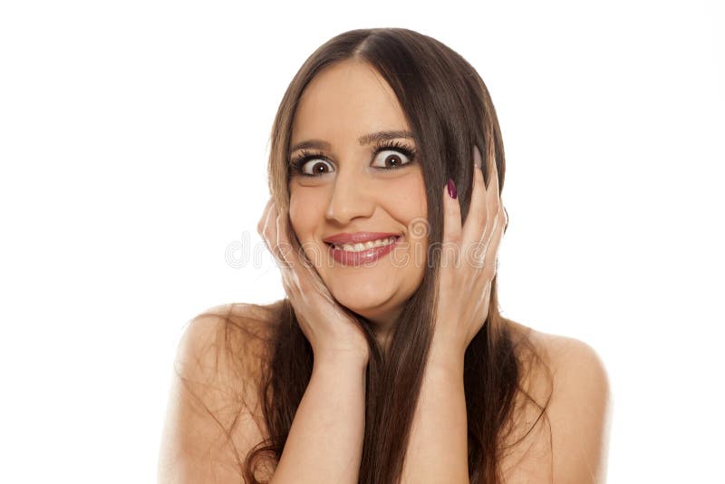 Mujer tonta foto de archivo. Imagen de loco, divertido - 106610346