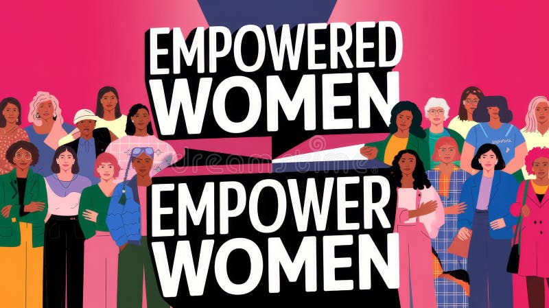 Mujeres Empoderadas Empoderar a Las Mujeres Texto Con Ilustraciones De ...