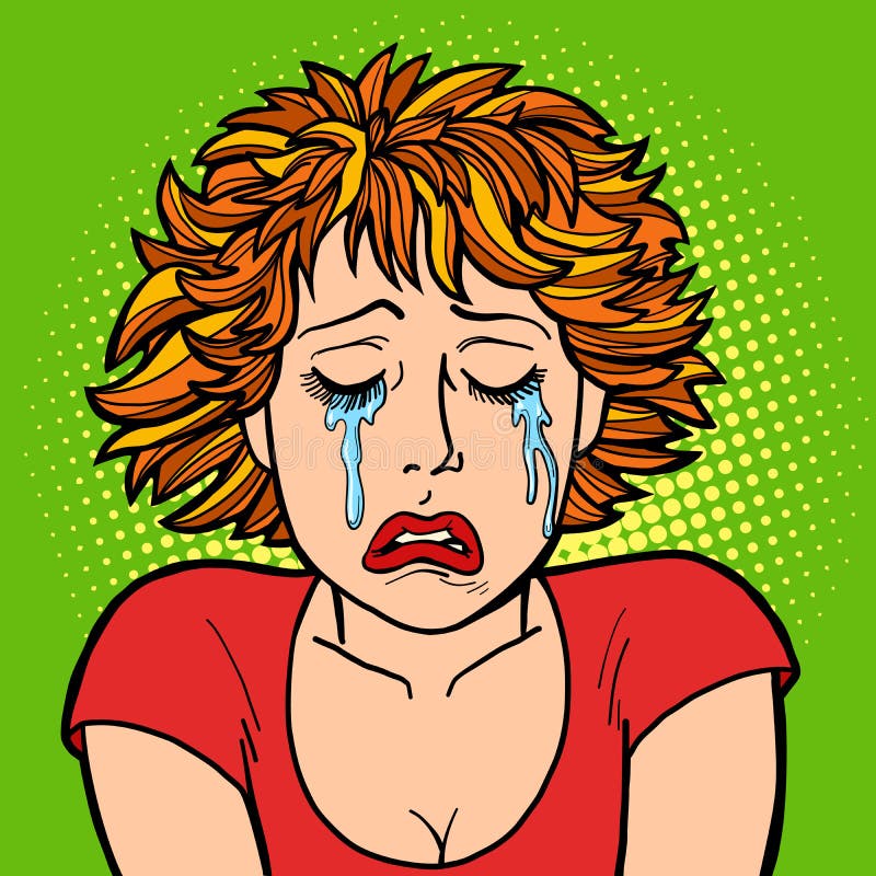 Mujeres Llorando Emociones Humanas Ilustración del Vector - Ilustración ...
