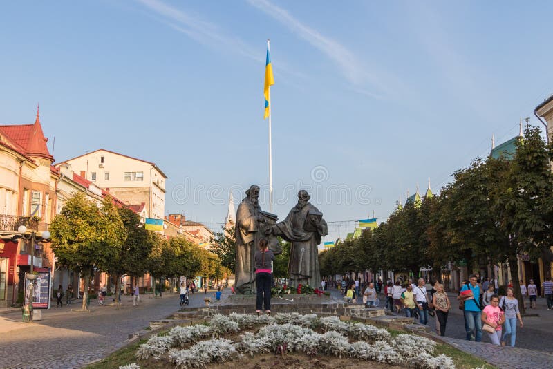 Center of the City Mukacheve Editorial Photography - Image of city ...