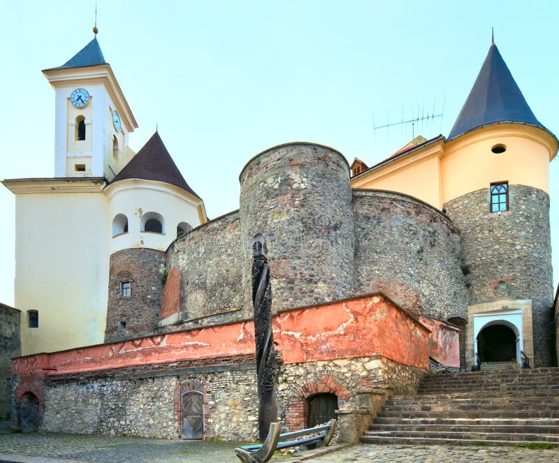 Mukachevo Castle View (Ukraine) Stock Image - Image of palanok ...