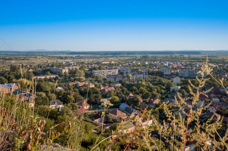 Mukachevo Ukraine Aerial View of Stock Image - Image of screwed ...