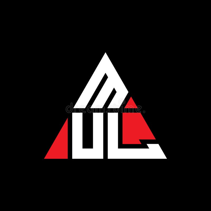 MUL Triangle Letter Logo Design with Triangle Shape. MUL Triangle Logo ...