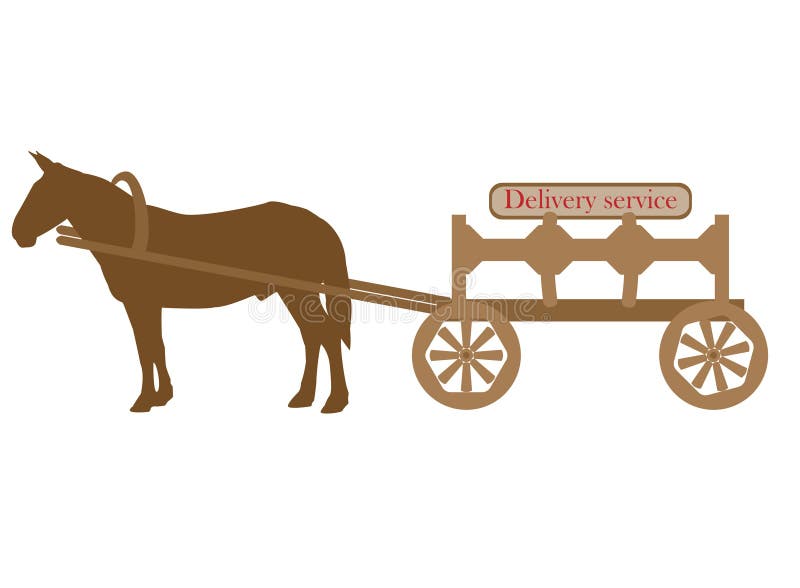 Mula y carro ilustración del vector. Ilustración de historieta - 14113049