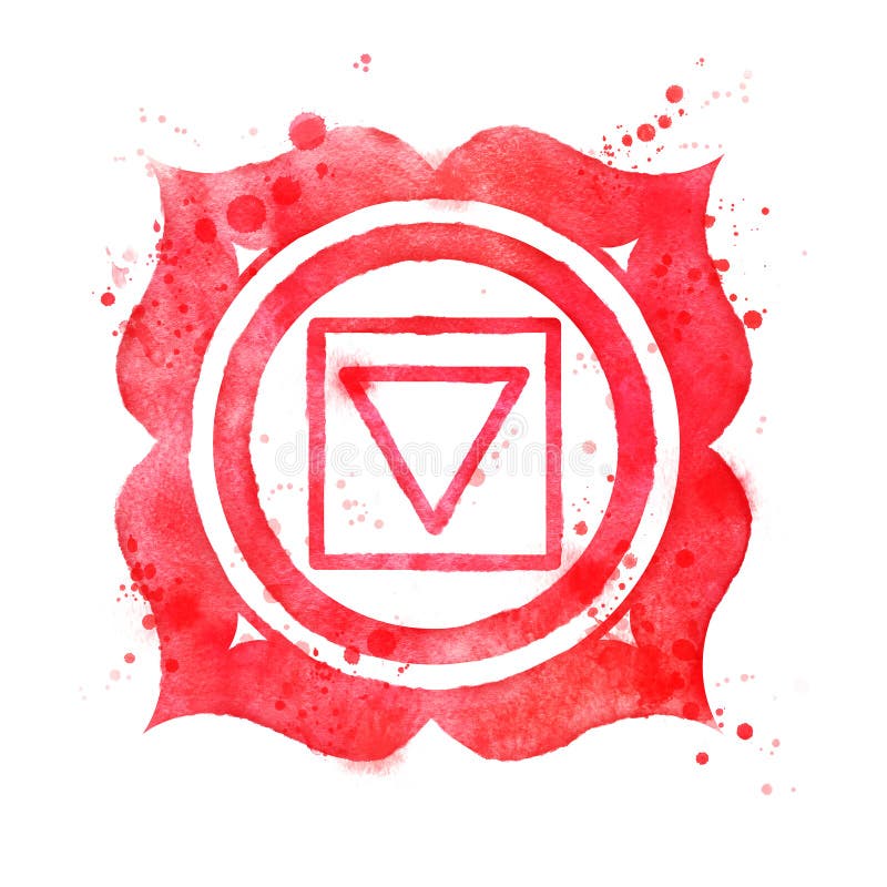 Muladhara chakra symbol. stock illustration. Illustration of sanskrit - 59392907