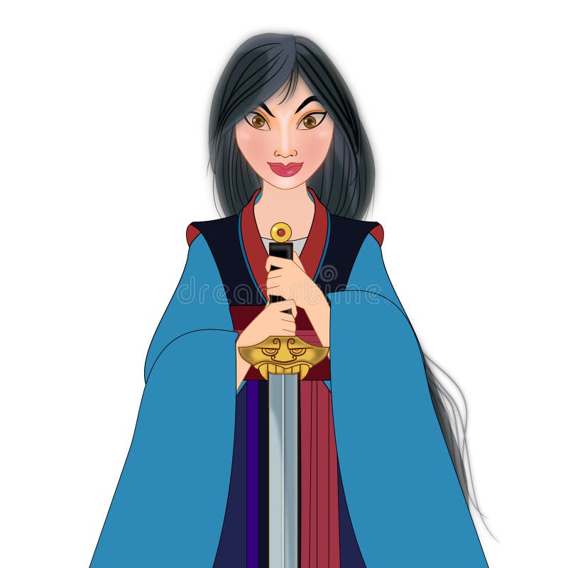 Mulan character cartoon editorial photography. Illustration of female ...