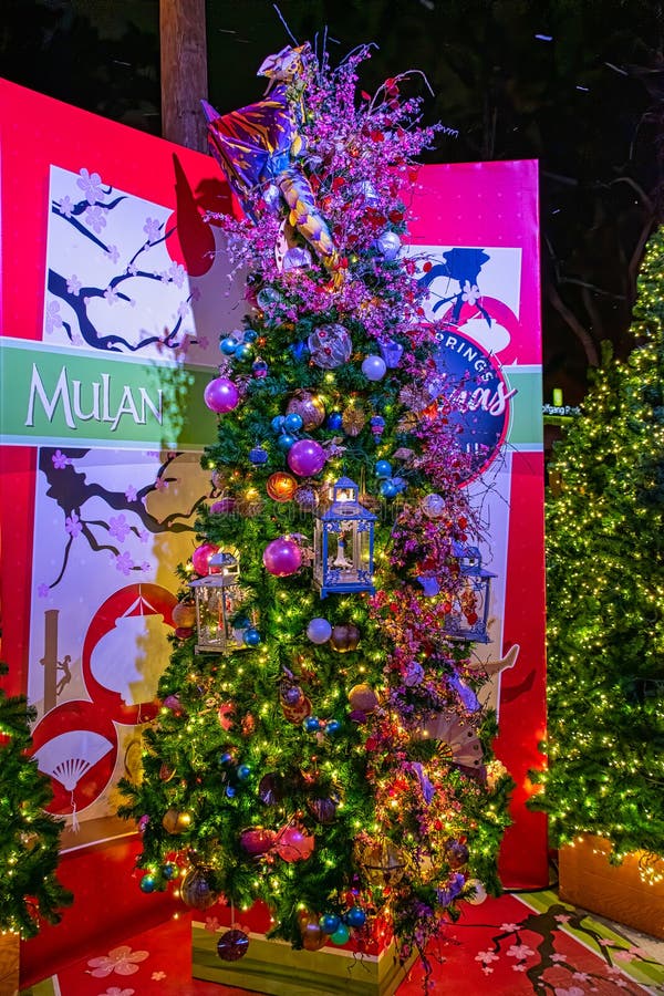 Mulan Themed Christmas Tree Editorial Stock Image - Image of holidays ...
