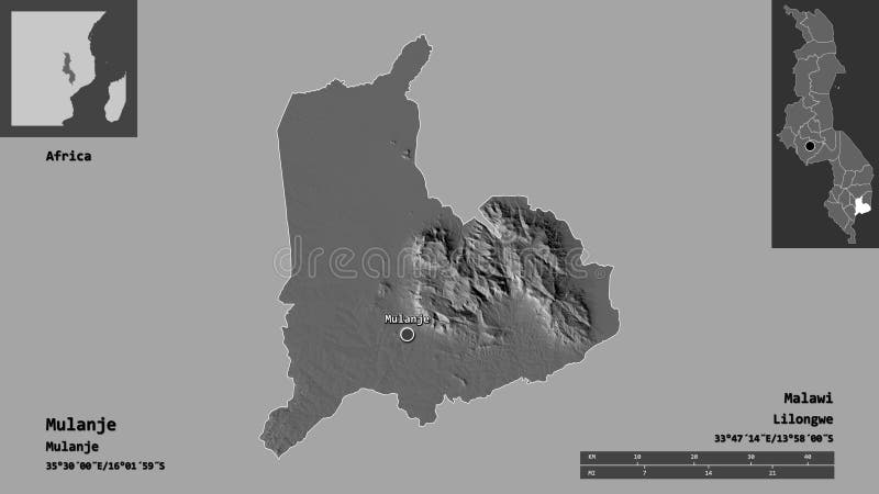 Mulanje, District of Malawi,. Previews. Bilevel Stock Illustration ...