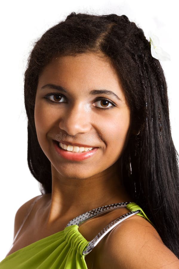 Beautiful Young Mulatto Woman Portrait Stock Image - Image of black ...