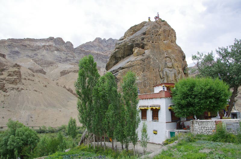 Mulbekh Monastery in Ladakh, India Stock Photo - Image of religious ...