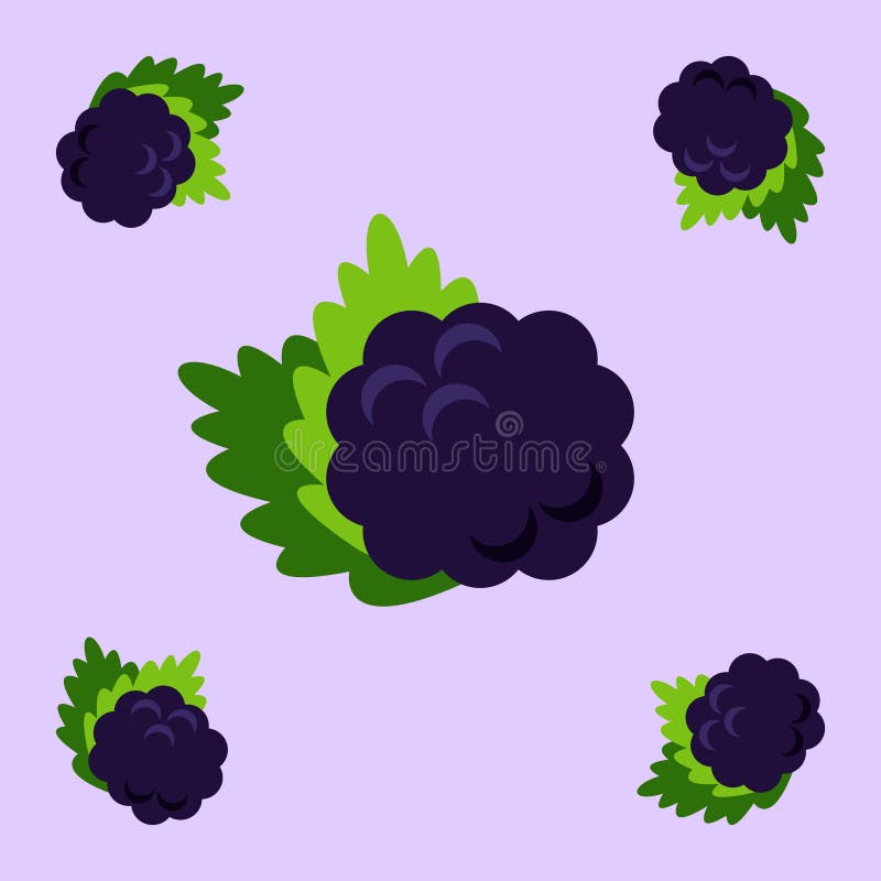 Mulberry Fruit Seamless for Pattern Fabric, Simple Mulberry Fruit Cute ...