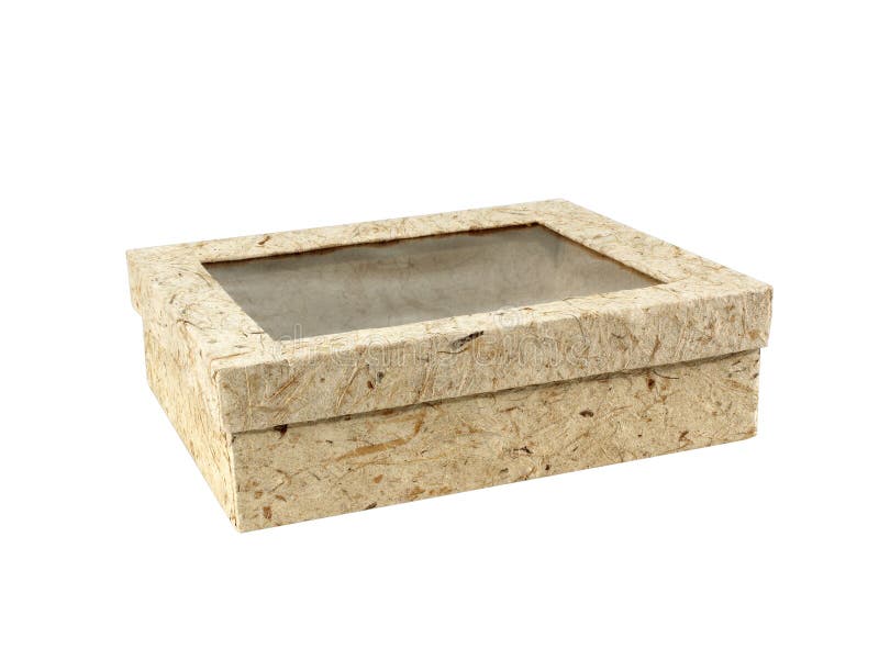 Mulberry Paper Box Isolated on White Stock Image - Image of cover ...
