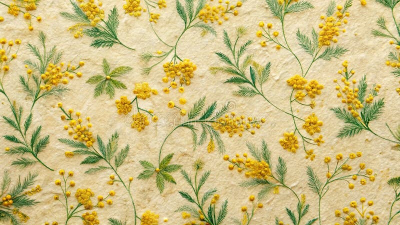 Mulberry Paper National Floral Pattern Background Stock Illustration ...