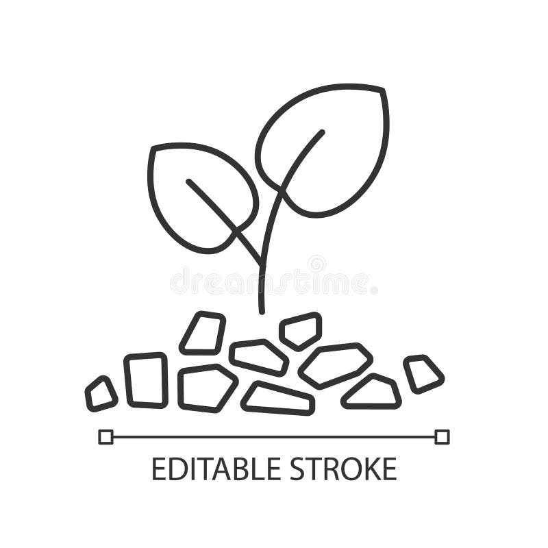 Mulch linear icon stock vector. Illustration of farming - 215594215