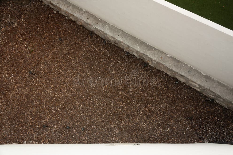 Mulched Floor in Garden Triangular Shape Aerial View Covers Floor and ...