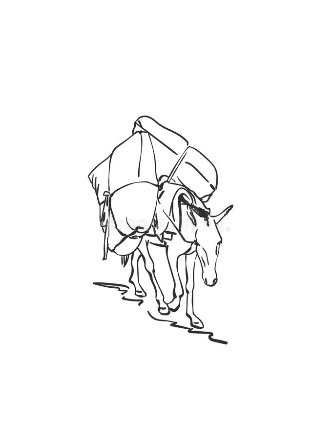 Pack Mule Clip Art