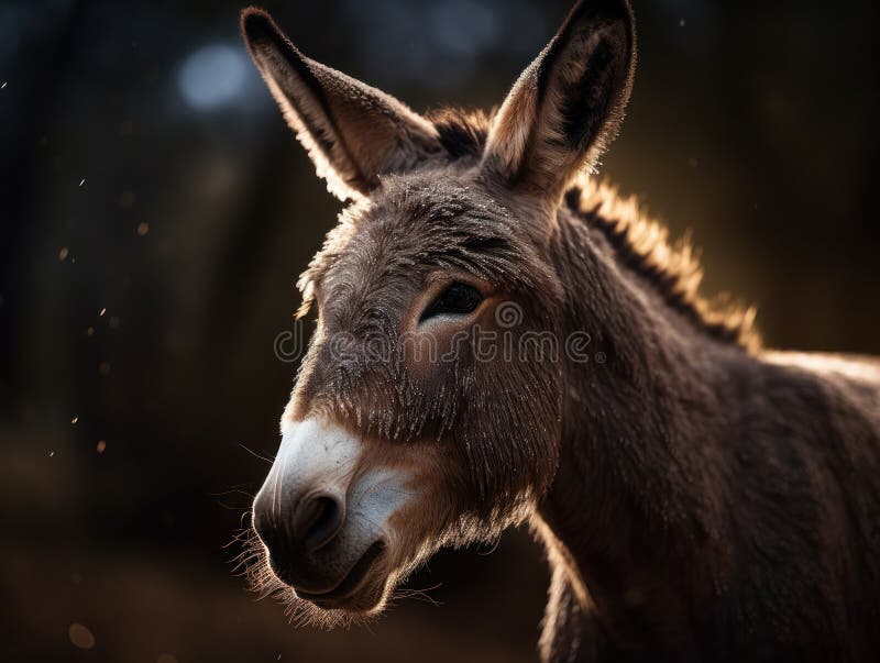 Mule Portrait Created with Generative AI Technology Stock Illustration ...