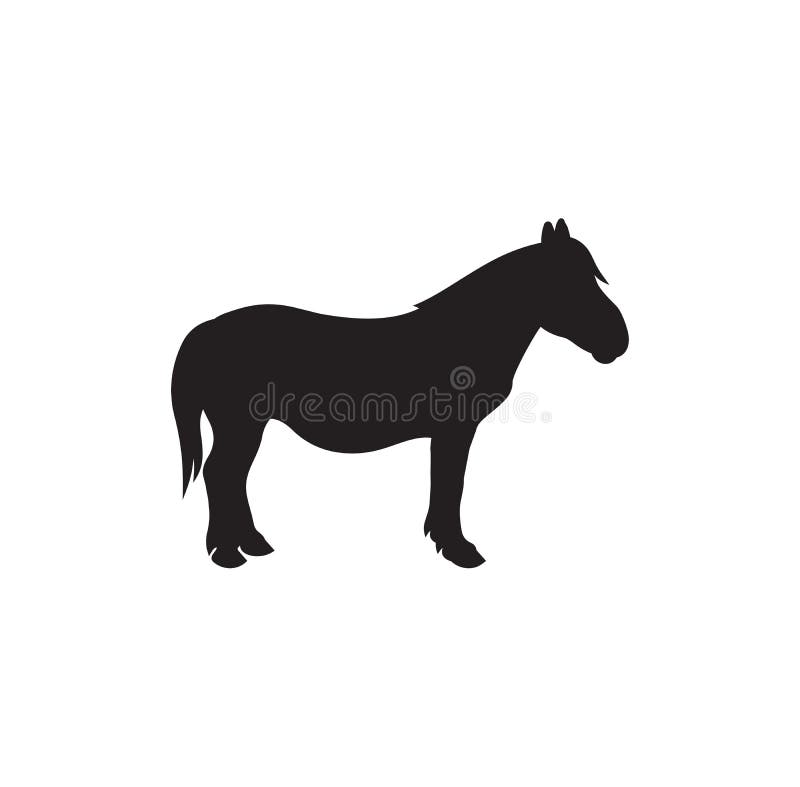 Mule silhouette stock vector. Illustration of vector - 199931754