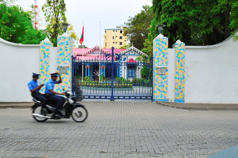 Muleeaage Palace in Maldives Stock Photo - Image of muleeaage, built ...