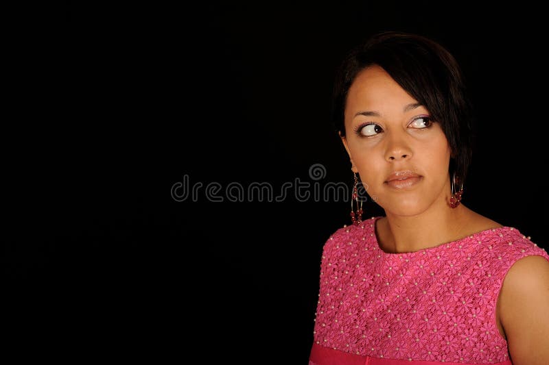 Mulher cautelosa imagem de stock. Imagem de olhar, atrativo - 9441129