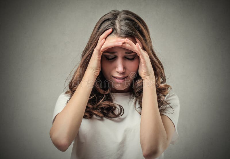 Mulher Com Expressão Do Pesar Foto de Stock - Imagem de desespero, cara ...