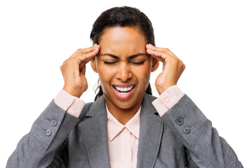 Empresária Frustrada Com Dor De Cabeça Imagem de Stock - Imagem de ...
