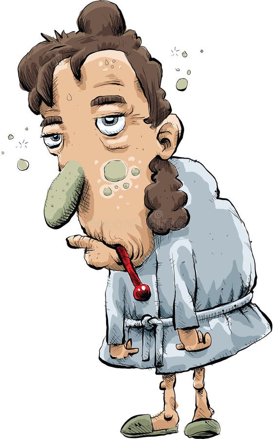 Mulher doente ilustração stock. Ilustração de cartoon - 41885596