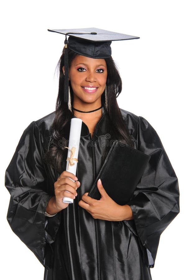 Mulher Graduada Que Guarda O Diploma Imagem de Stock - Imagem de ...