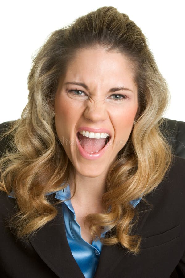 Mulher gritando irritada imagem de stock. Imagem de pessoa - 4640151