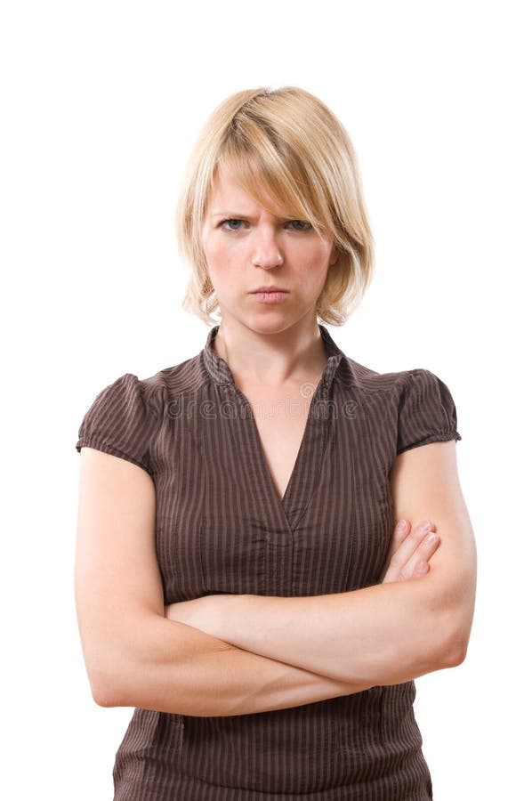 Mulher irritada imagem de stock. Imagem de branco, fofofo - 15583247