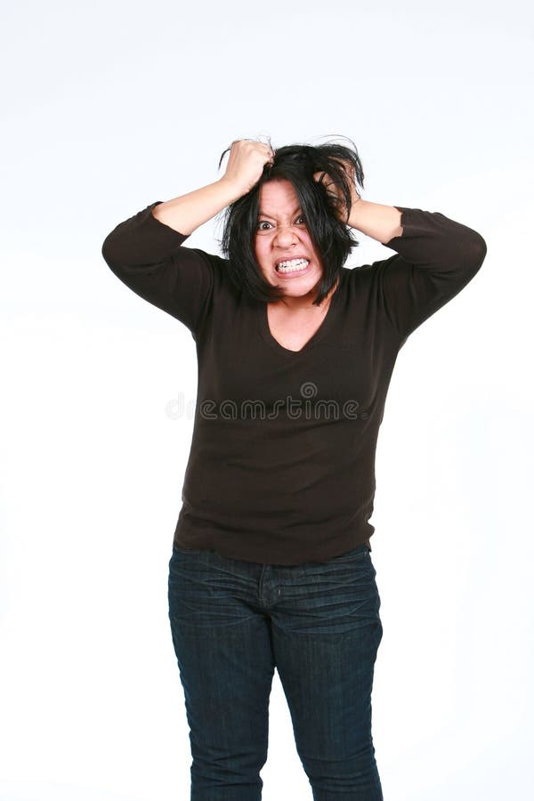 Mulher Latino-americano Frustrante Imagem de Stock - Imagem de isolado ...