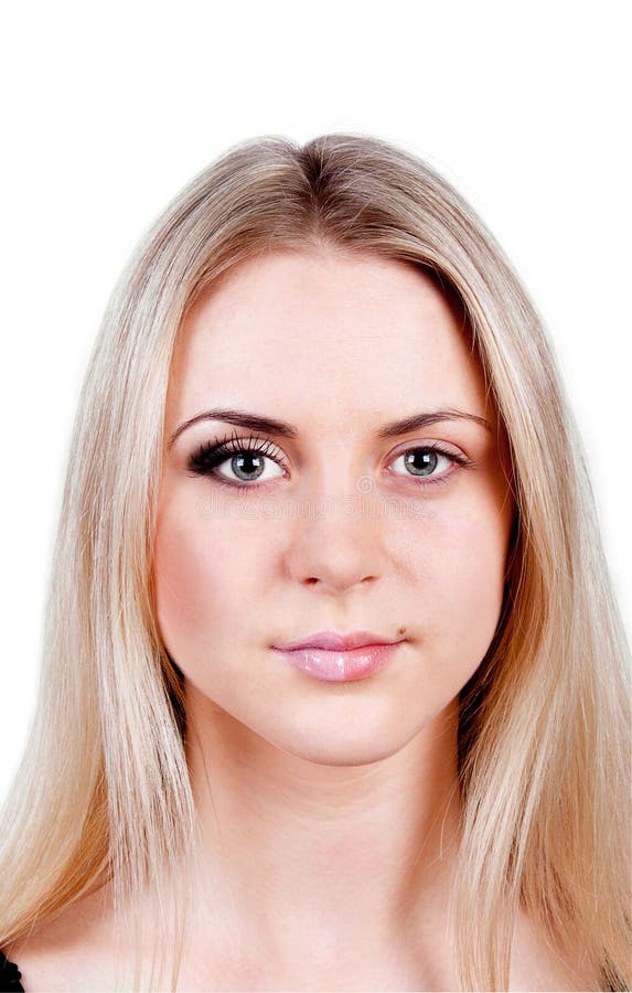 Face da mulher loura nova foto de stock. Imagem de pessoa - 1416998