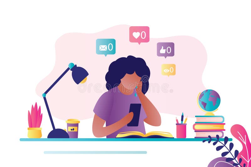 Mulher Recebe Mensagens Negativas Nas Redes Sociais. a Garota Africana ... Mulher Recebe Mensagens Negativas Nas Redes Sociais. a Garota Africana ...