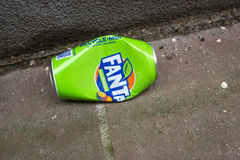 Empty Fanta Can Abandoned In The Street Editorial Stock Image Image Of Editorial Flat 259443094