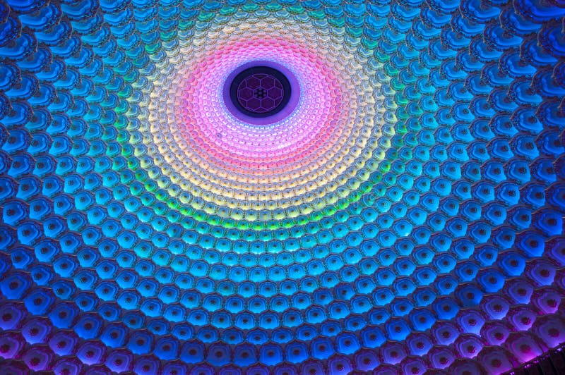 Mulitcolored Light Temple Ceiling, China Stock Photo - Image of ...